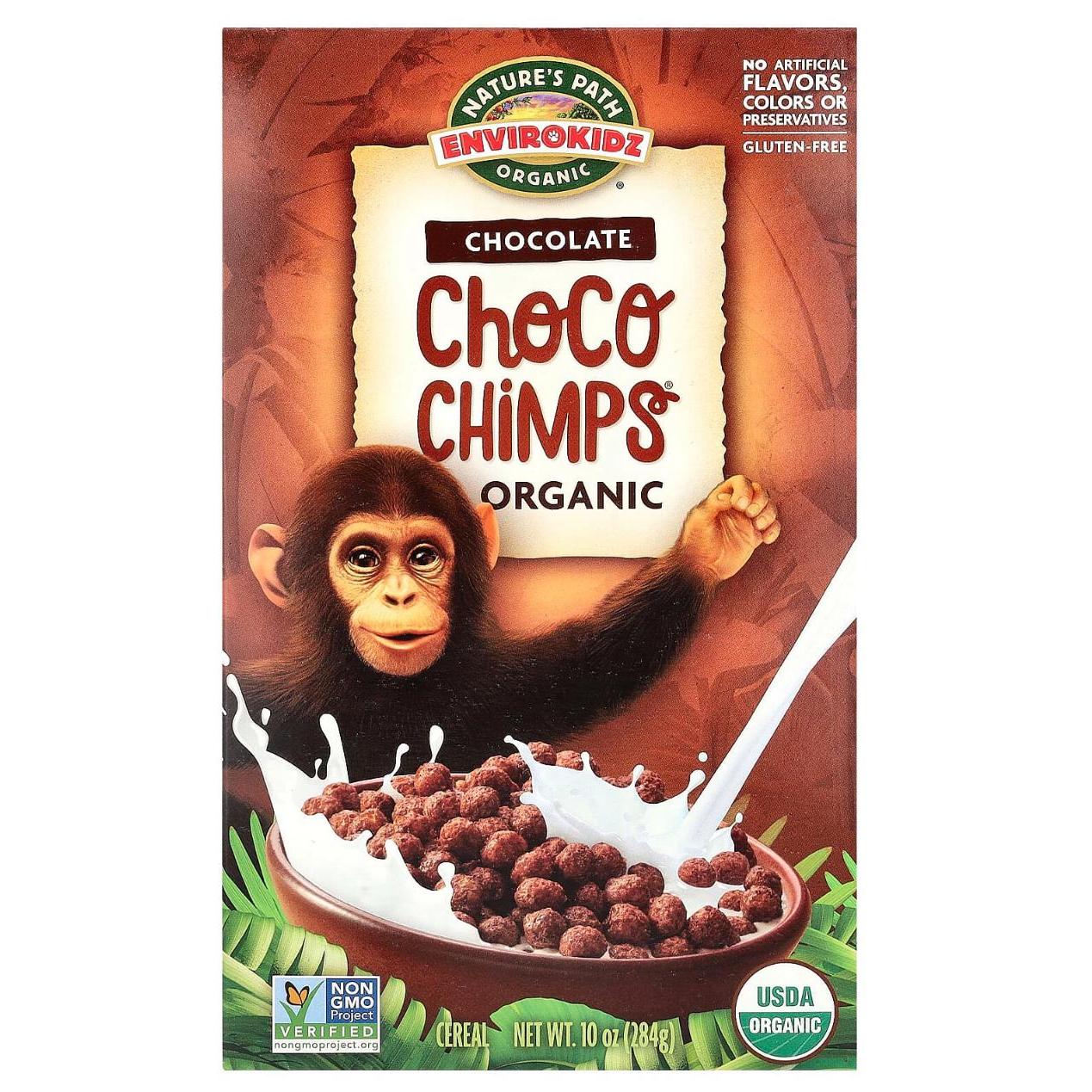 Nature's Path Envirokidz Organic Chocolate Choco Chimps Cereal Non-GMO ...