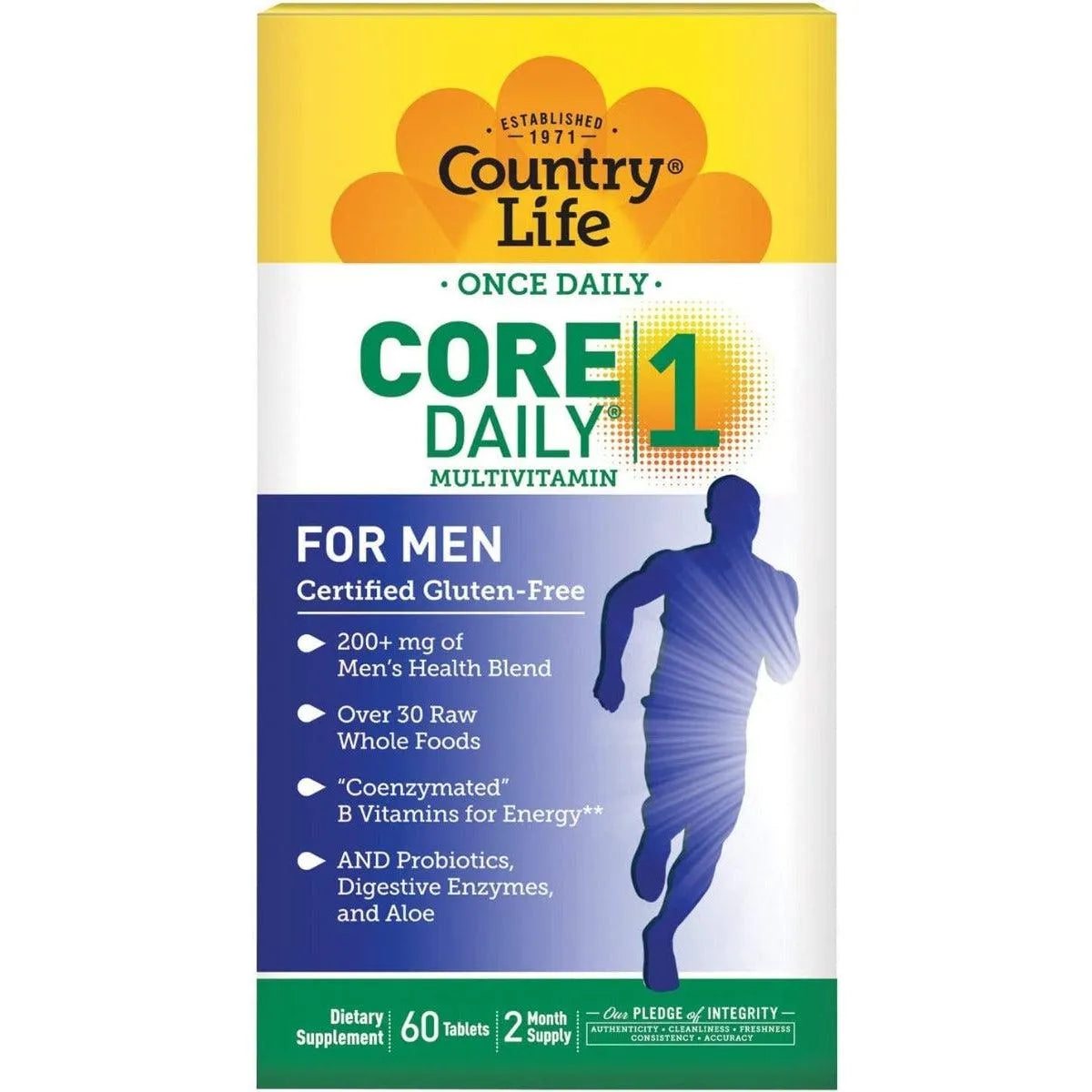 Country Life Core Daily-1 Daily Multivitamin For Men WHOLE FOODS BLEND ...