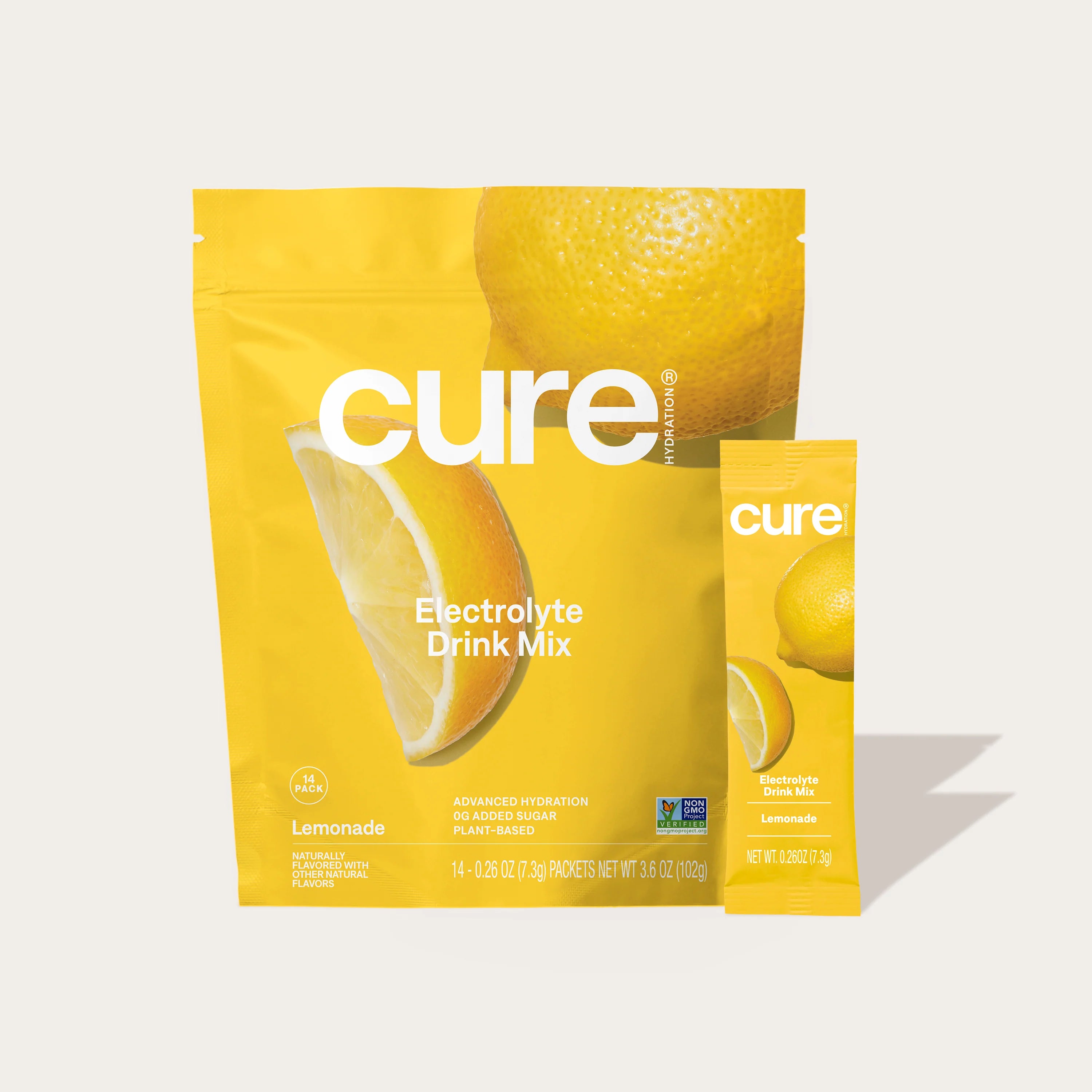Cure Hydration Hydrating Electrolyte Mix, Lemonade, 14 Packets ...
