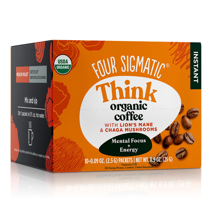 Four Sigmatic THINK Organic Coffee With Lion's Mane & Chaga Mushrroms ...
