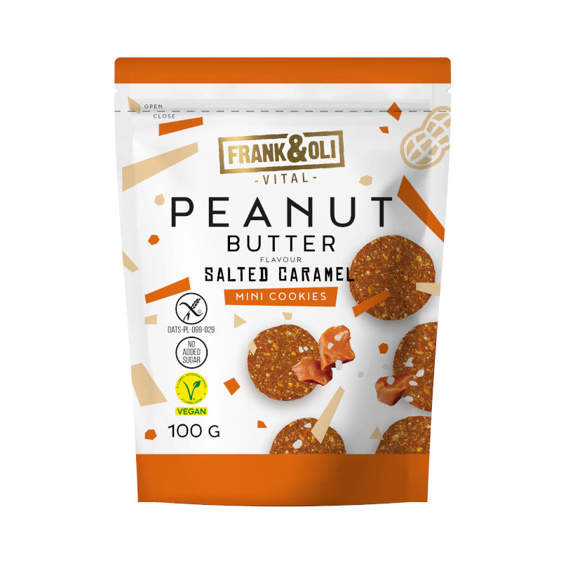 Frank & Oli Vegan Mini Cookies With Peanut Salted Caramel Gluten-Free ...