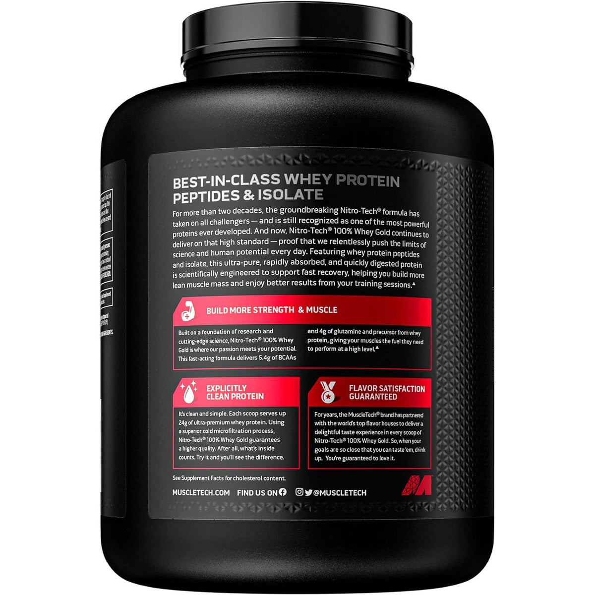 MuscleTech Nitro-Tech 100% Whey Gold | Isolate, Concentrate & Peptides ...