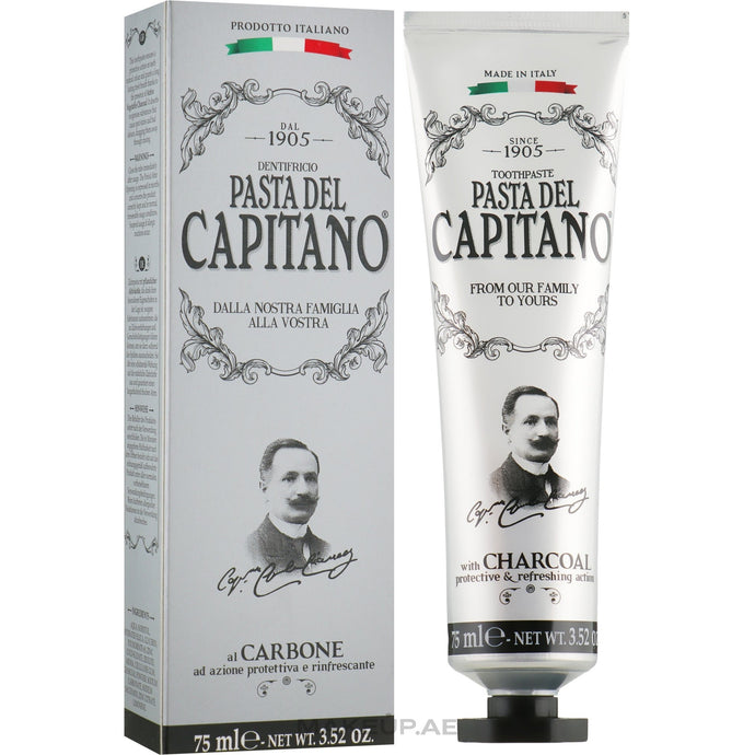 Pasta Del Capitano Charcoal Toothpaste 75ml – Healthland Co.