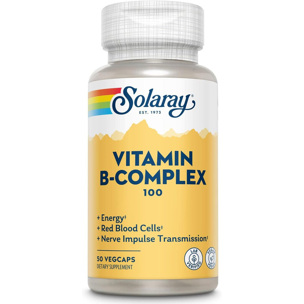 Solaray Vitamin B Complex 100 mg 50 Veg Capsules – Healthland Co.