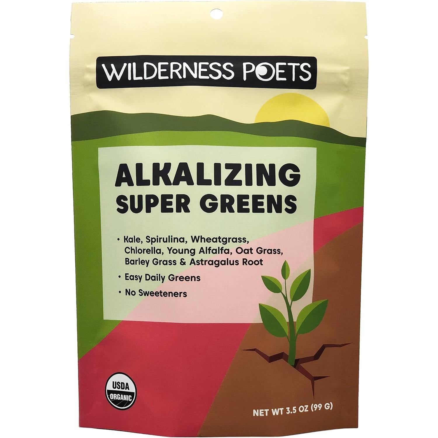 Wilderness Poets Organic Alkalizing Super Greens 99g – Healthland Co.
