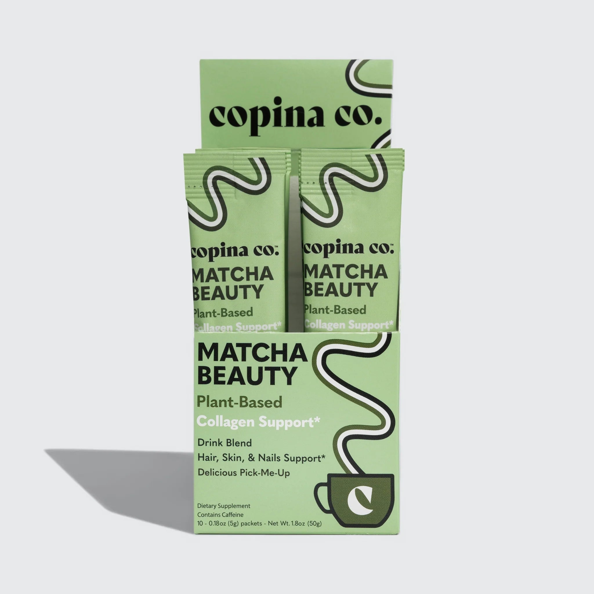 copina co Matcha Beauty Plant-Based Collagen Support Drink Blend 8 Sti ...