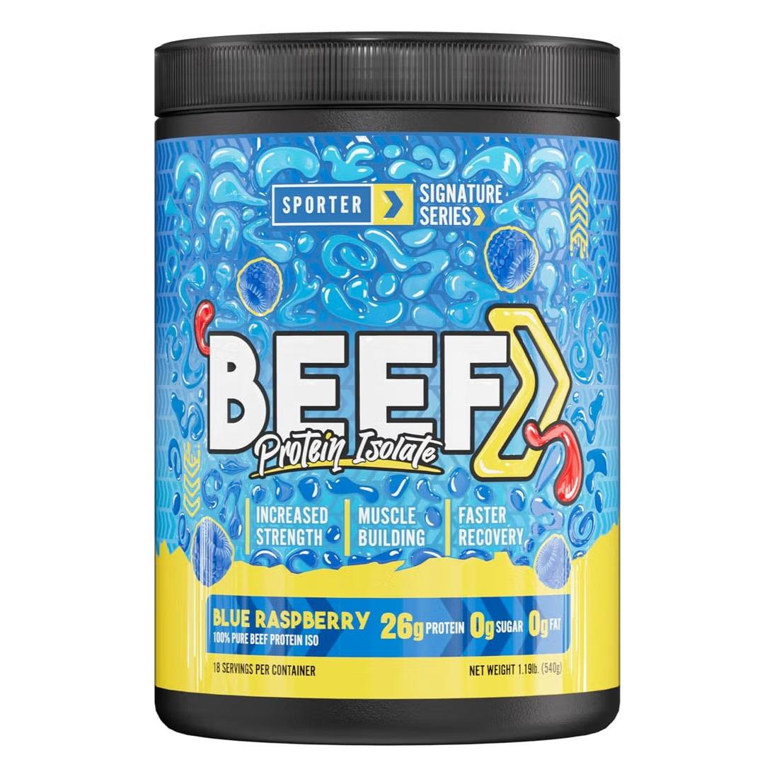 Sporter Beef Protein Isolate Blue Raspberry, Hydrolyzed Beef Protein P ...